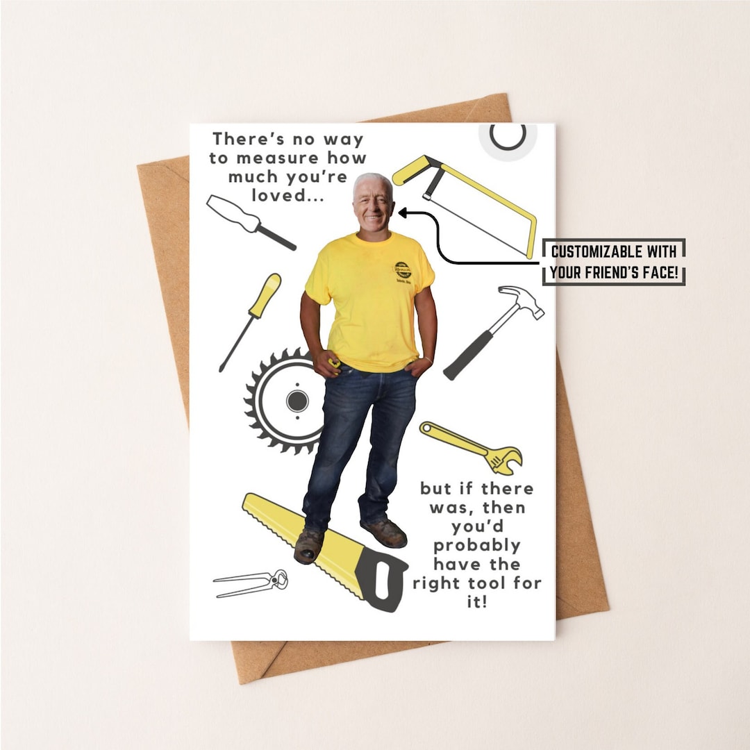 Custom Face Handyman Card, Funny Birthday Card for Dad (digital) - Etsy