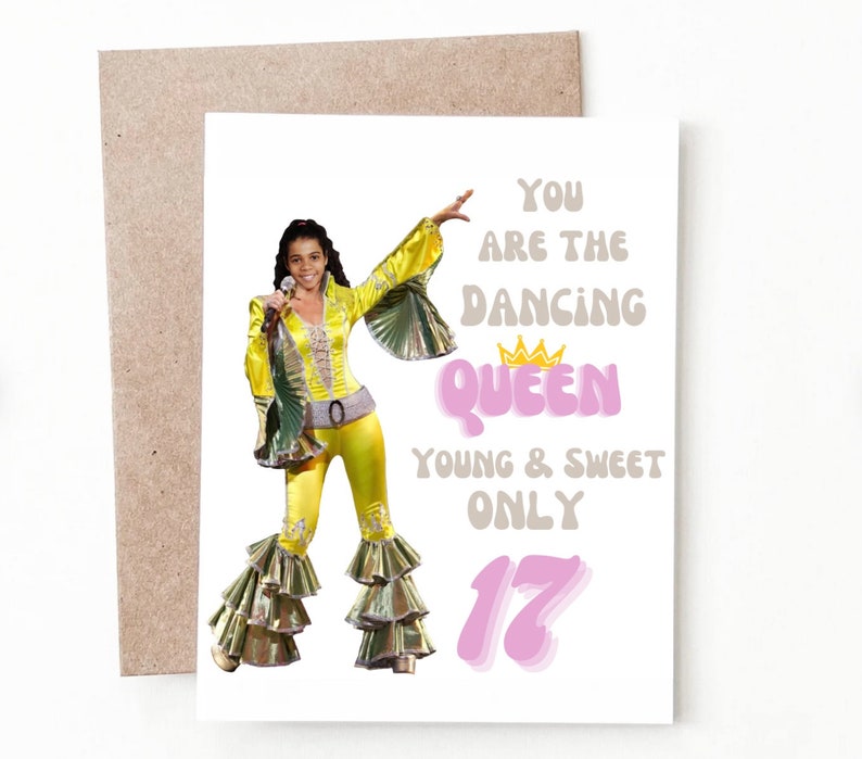 Custom Dancing Queen Birthday Card 17th Birthday Funny Card - Etsy