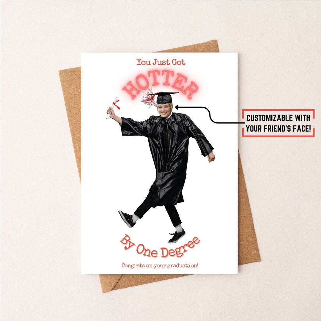 Custom Graduation Card, Funny Card, Custom Face Card, Personalized ...