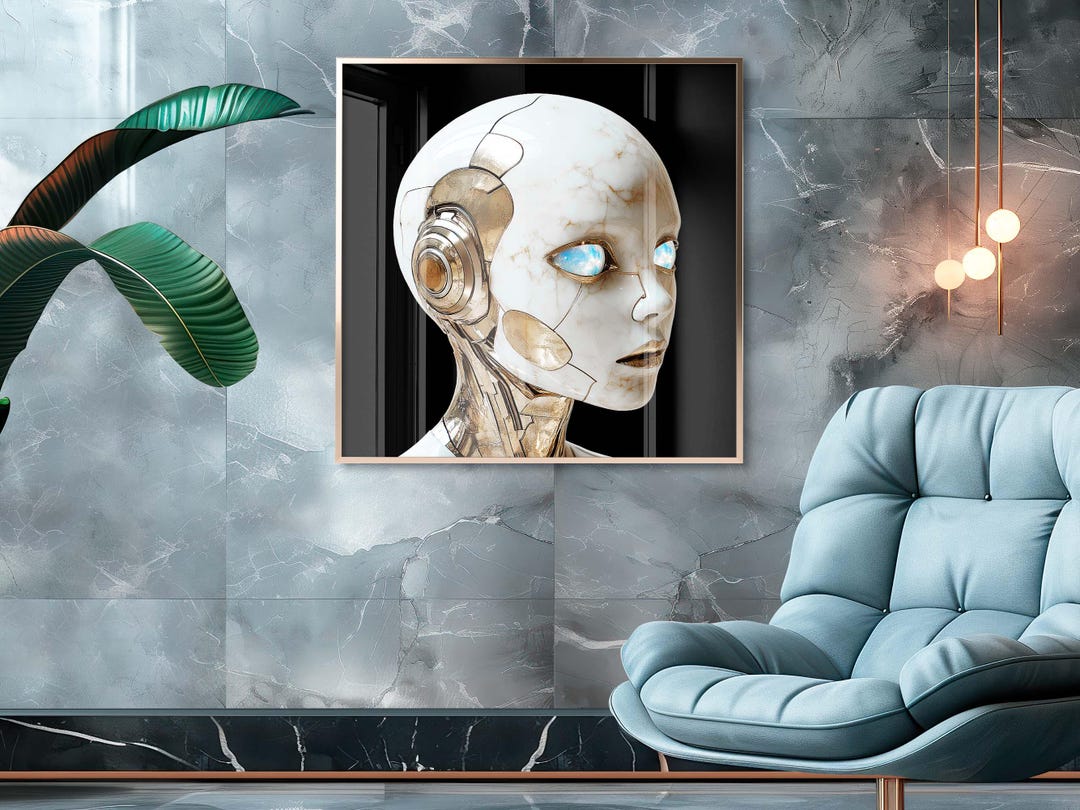Cyber Punk Print, Cyberpunk Girl Art, Gift for Techie, Profile Picture ...