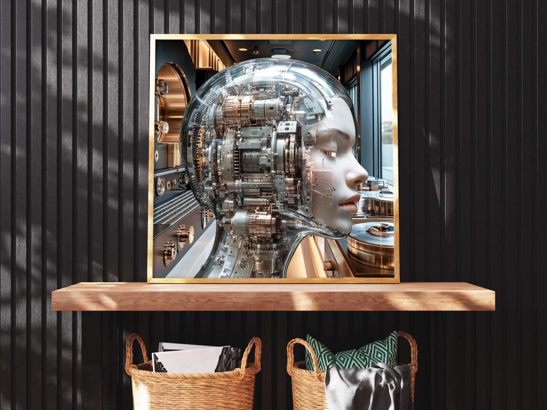 Cyber Punk Print, Cyberpunk Girl Art, Futuristic Glass, Cybernetic Eye ...