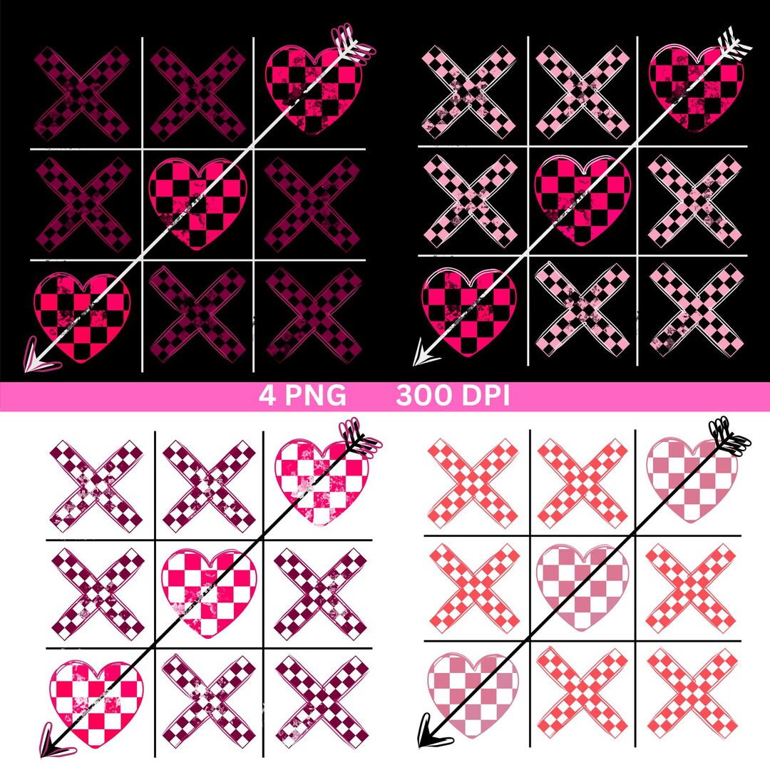 Retro Checkered Valentine's Day PNG, Heart Valentines Checkered PNG ...
