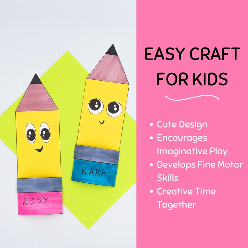 Printable Pencil Craft for Kids | Back to School Activity | Simple ...