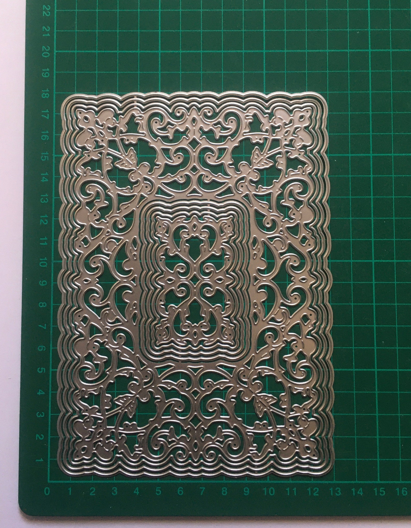 Large 8pcs Decorative Rectangle Frame Die Set Largest Die Measures 17.7 ...