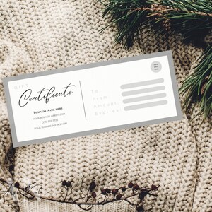 Gift Card Certificate Template, Small Business Gift Card Template ...