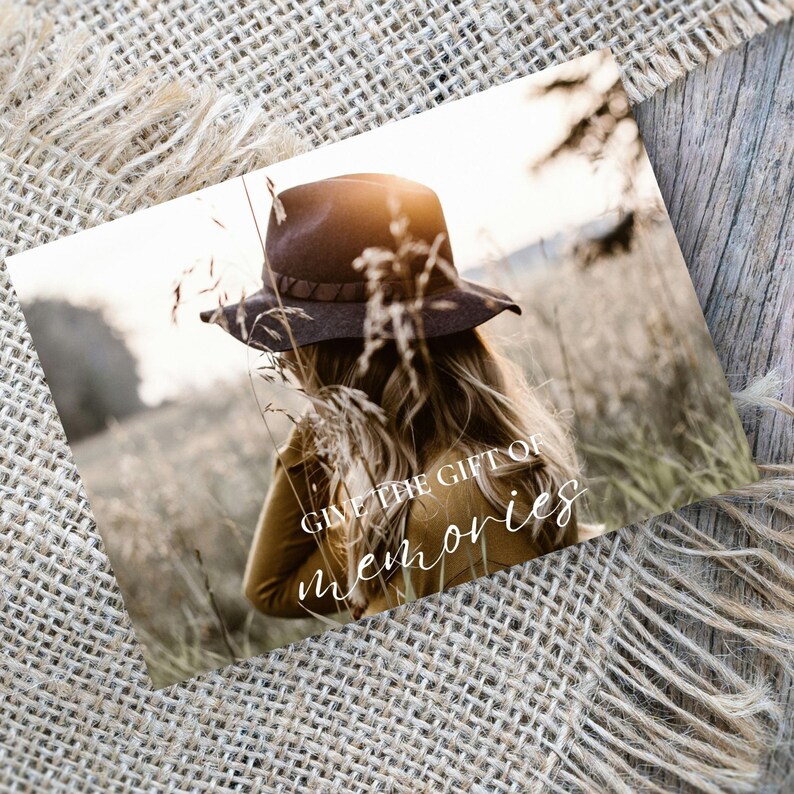 Photography Gift Card Template, Photography Gift Certificate, Print at ...