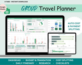 Group Trip Budget Planner, Vacation Budget Planner, Travel Planner ...