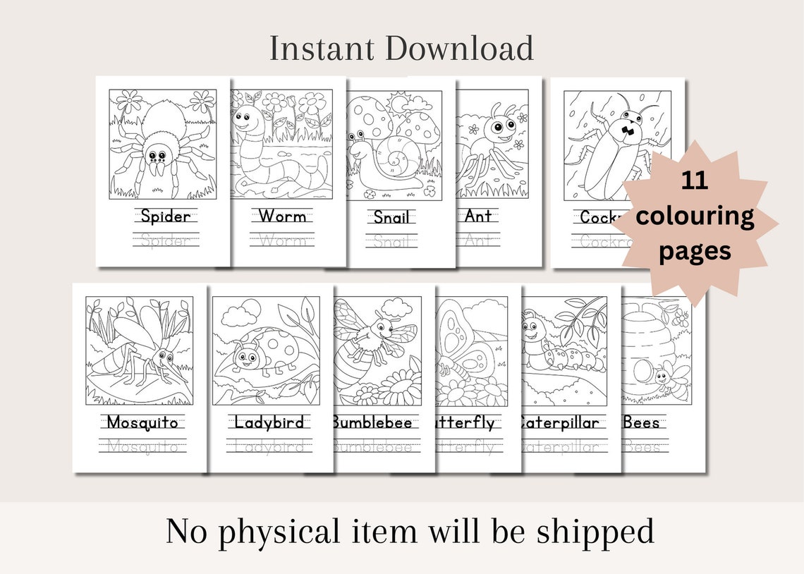 Insects Colouring Pages, Colouring Pages, Insects, Nature, Insects ...