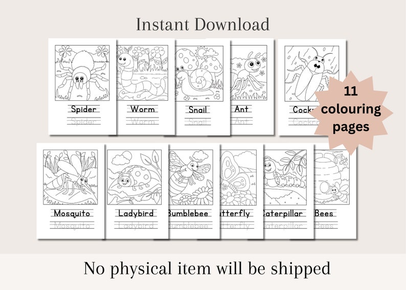 Insects Colouring Pages, Colouring Pages, Insects, Nature, Insects ...