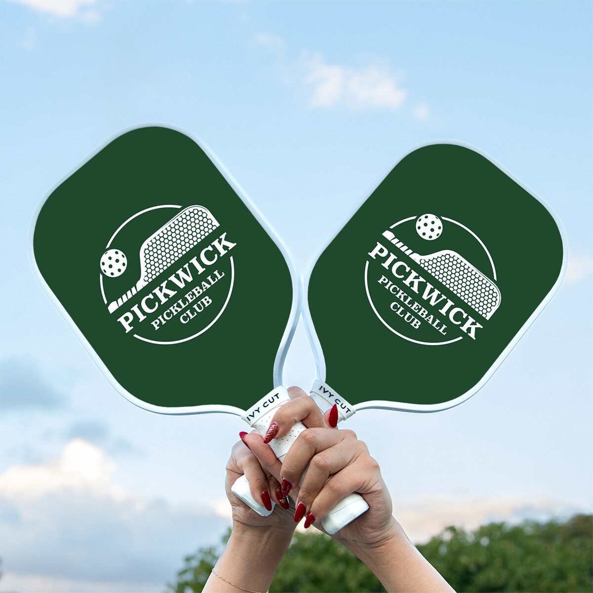 Custom Pickleball Paddle - White W/ Full Bleed - Premium Pickleball ...