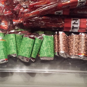 Mine Craft Set of 60 Candy Wrappers for Birthday Parties Printed ...