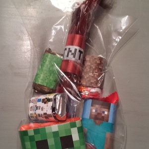 Minecraft Set of 60 Candy Wrappers for Birthday Parties Printed & Ready ...
