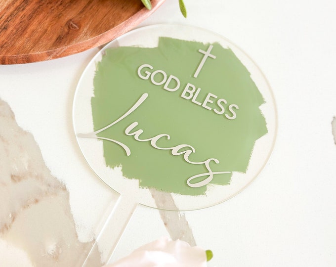 Custom Acrylic Cake Topper, Birthday Cake Topper, Round Acrylic Topper ...