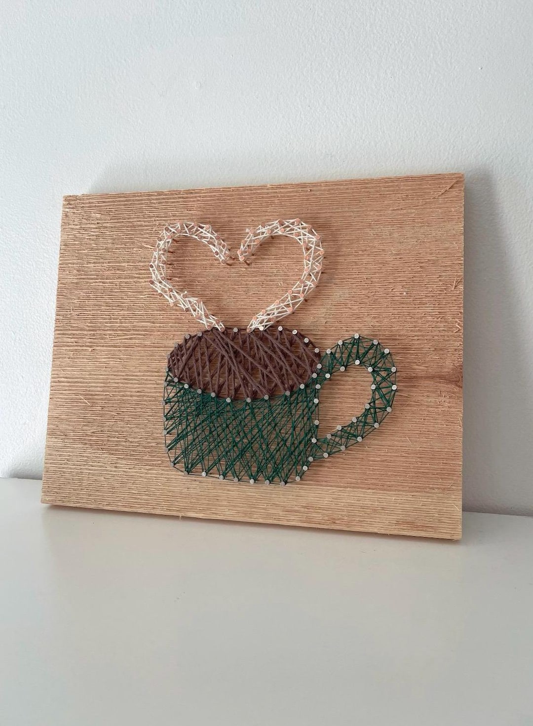 Coffee Cup String Art, Coffee Cup Art, Coffee Bar Decor, Coffee Lover ...