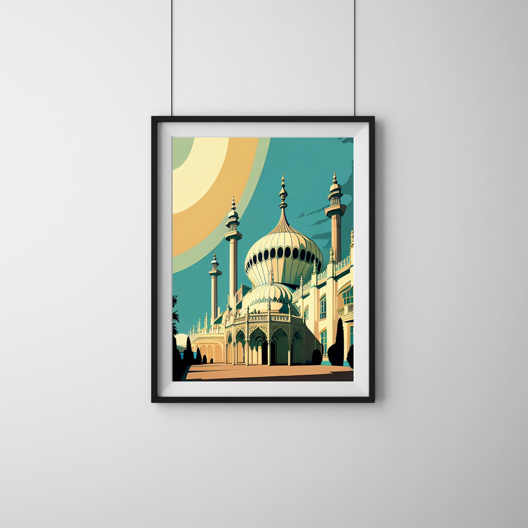 Brighton Pavilion Cartoon Poster Multiple Sizes Available Unframed ...