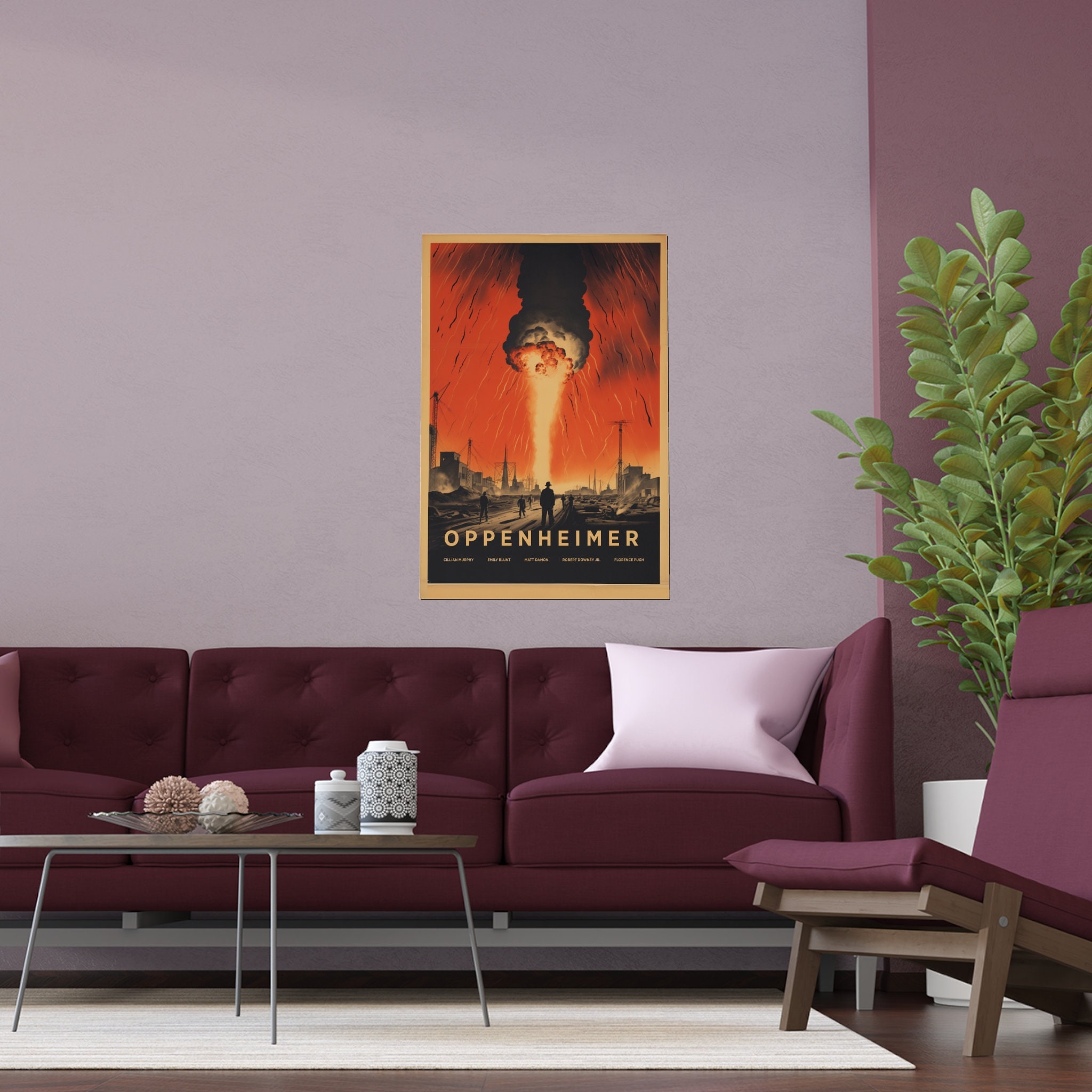 Oppenheimer Film Retro Vintage Design Poster