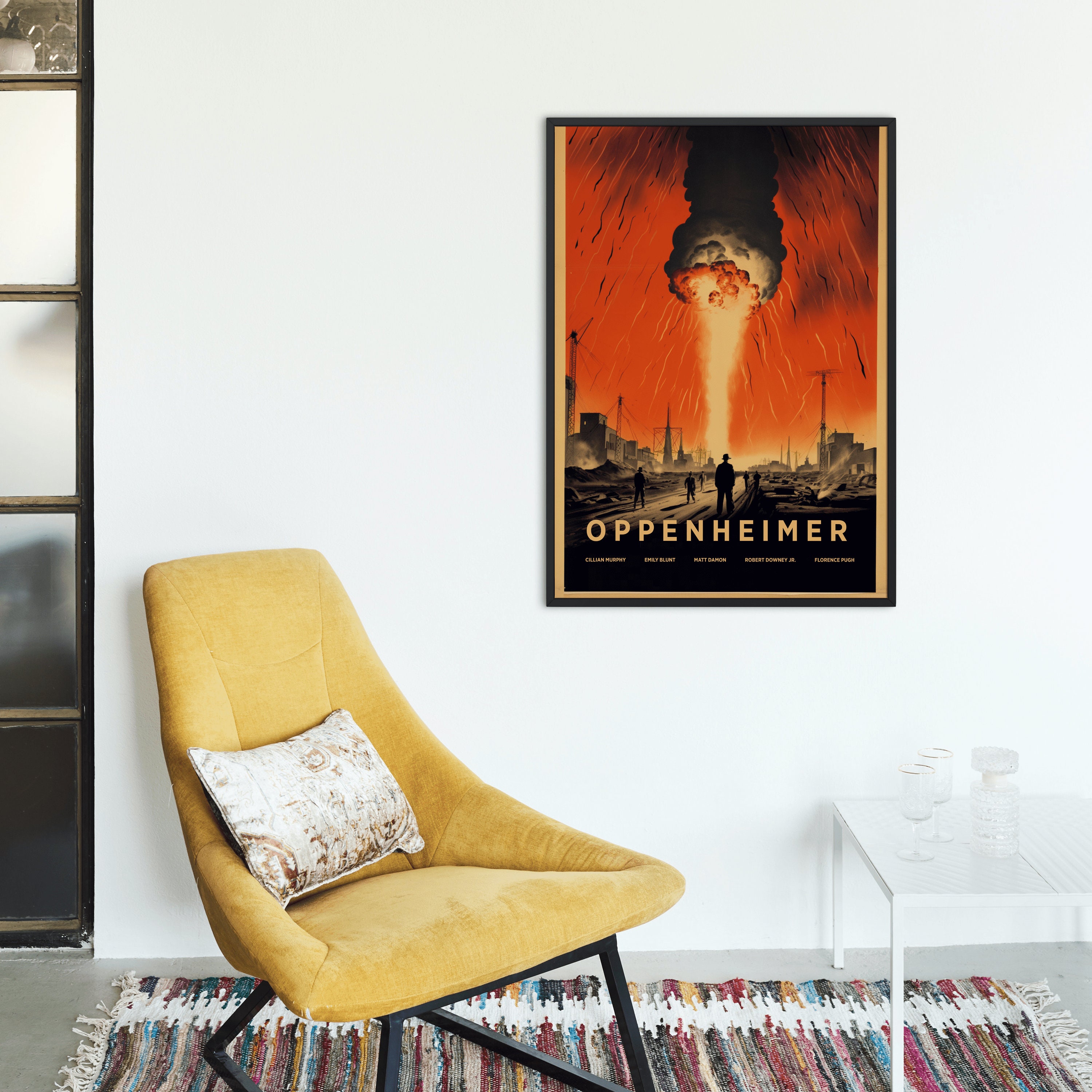 Oppenheimer Film Retro Vintage Design Poster
