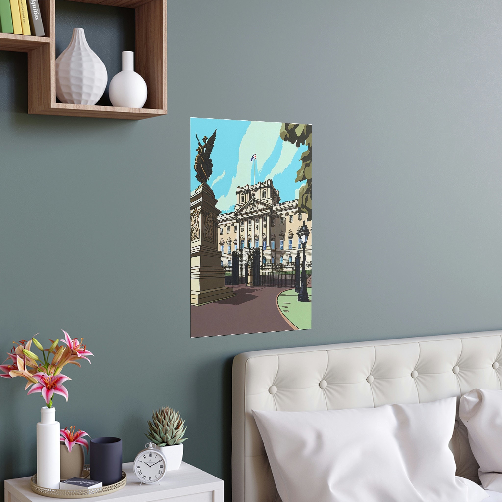 Buckingham Palace Poster Cartoon Style Art Print Multiple Sizes ...