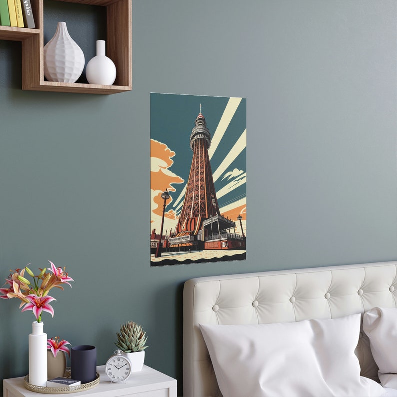 Blackpool Tower Poster Cartoon Style Art for Home or Office - Etsy