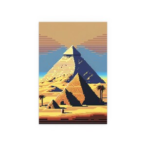 Pixelated Art Great Pyramids Poster Unique Wall Décor in 2 Sizes ...