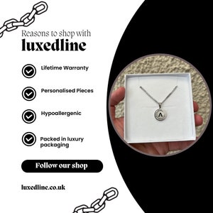 Mens Silver Initial Chain Mens Necklace Rectangle Initial Letter Charm ...