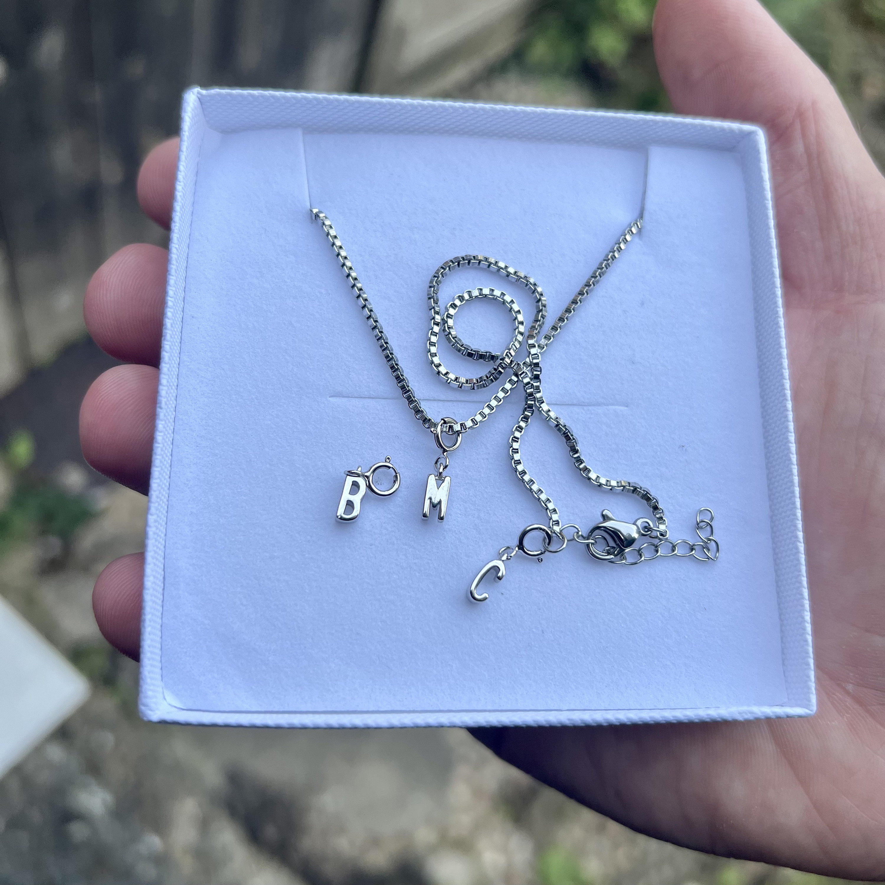 18K Gold Initial Letter Necklace Mens Initial Necklace Small Gold ...