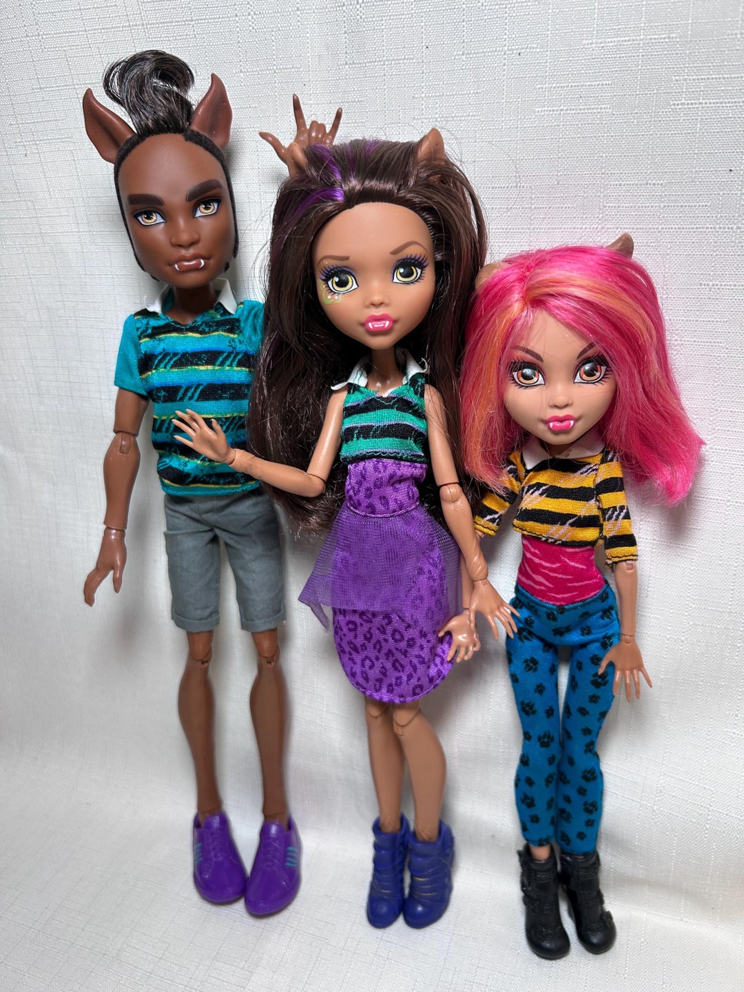 Monster High Dolls Wolf Family 3-pack: Clawd, Clawdeen, Howleen ...