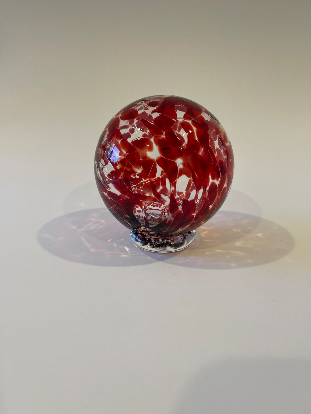 Beautiful Ruby and Clear Wishing Ball and Gratitude Globe - Etsy