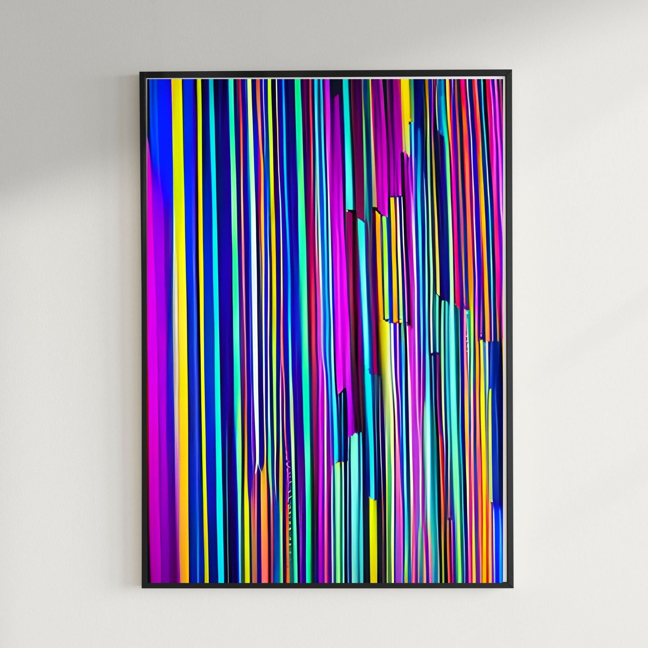 Neon Spectrum: A Vibrant Display of Lines - Etsy
