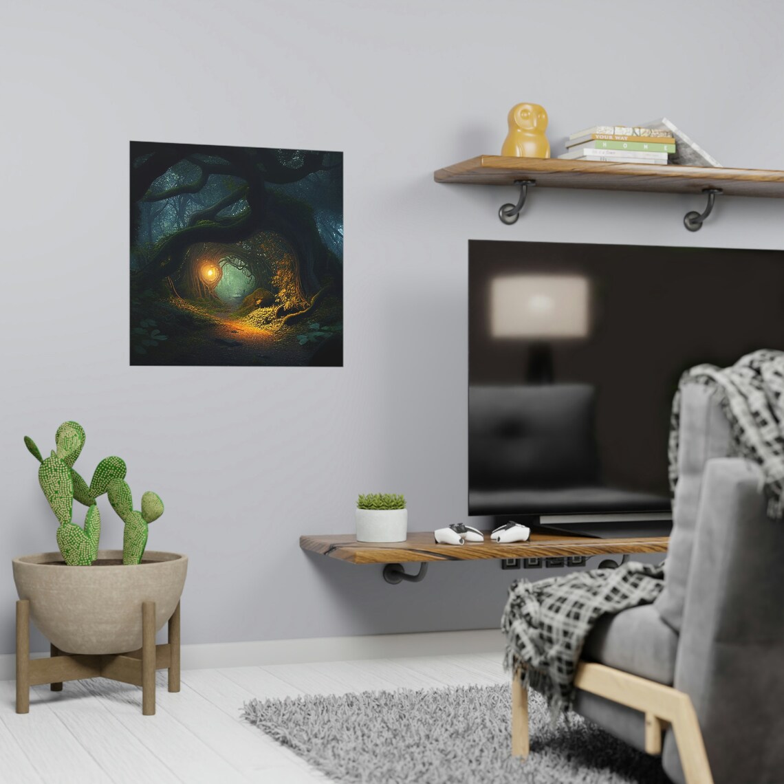 Mystical Forest With Wisp Light - Etsy