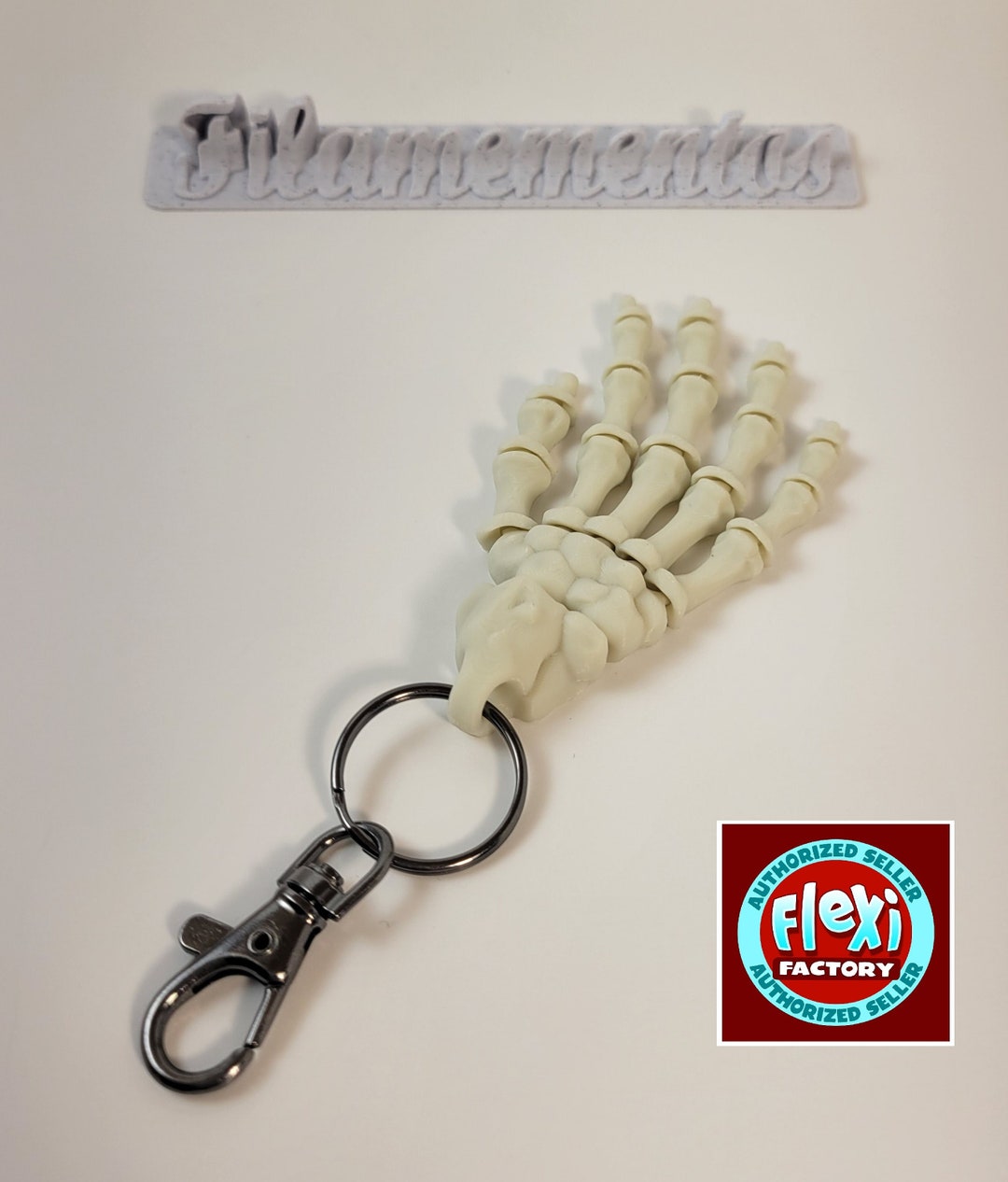 Skeleton Hand Keychain 3D Printed - Etsy