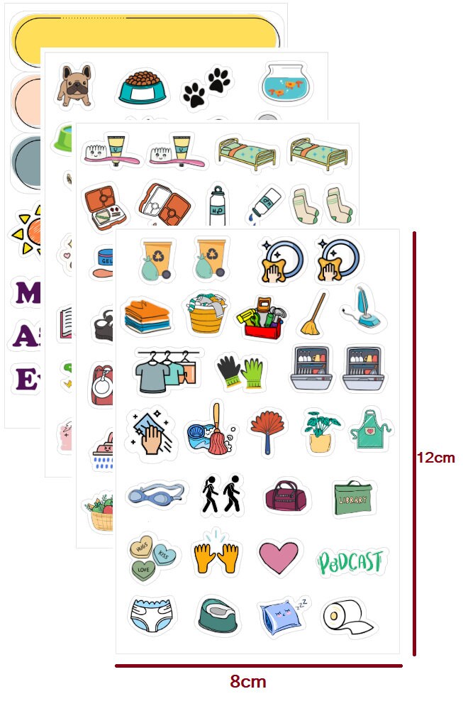 DIY Routine Chore Chart Stickers (extra Additional Stickers) - Etsy ...