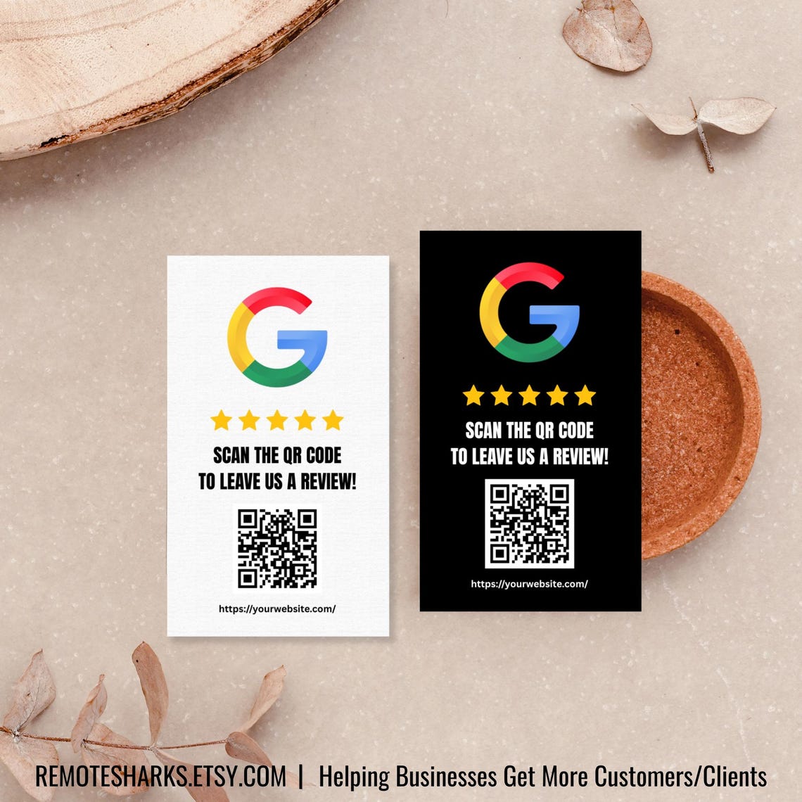 Google Review Card – Editable QR Code Feedback & Rating Sign (canva ...