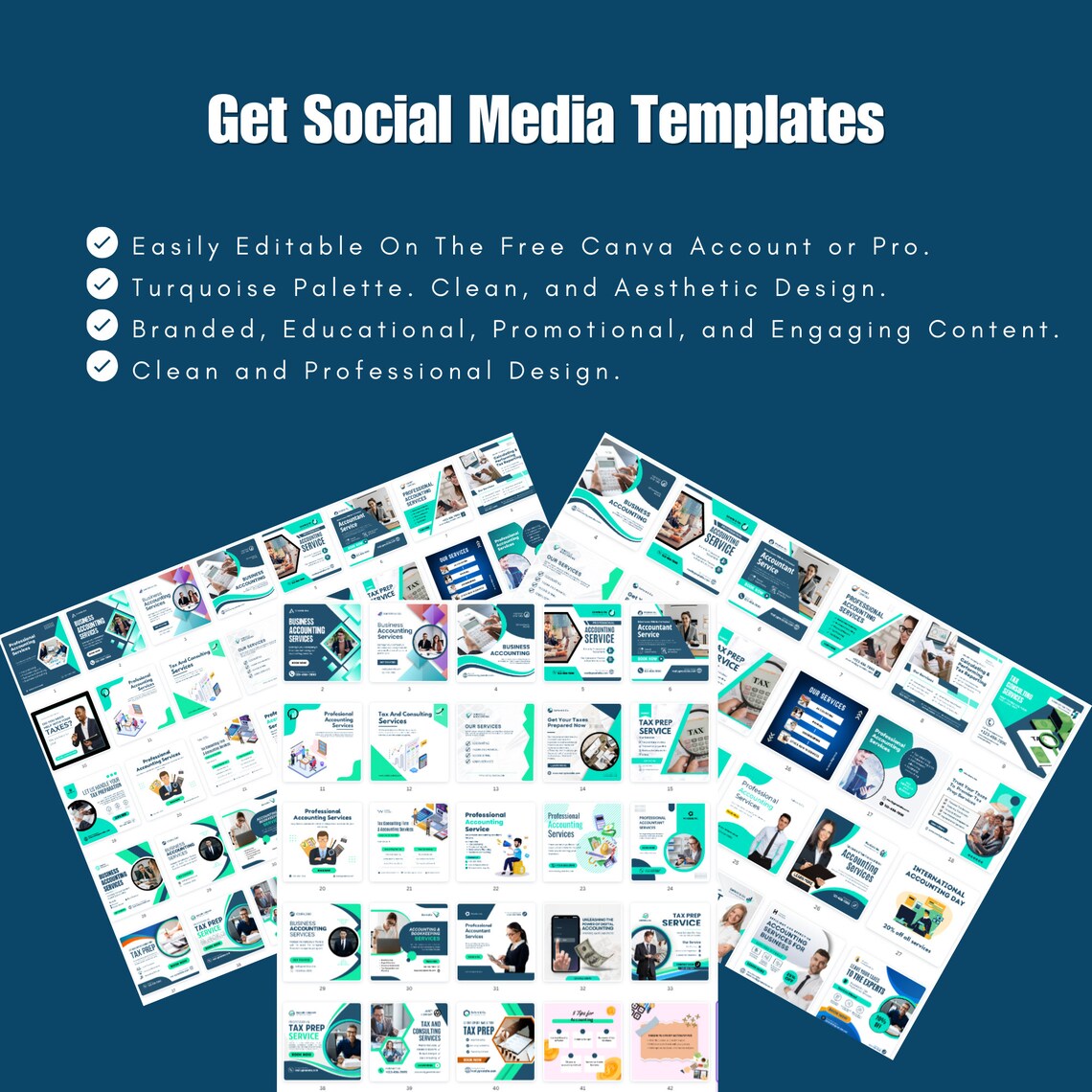 Accountant Social Media Templates – Editable Canva Designs for ...