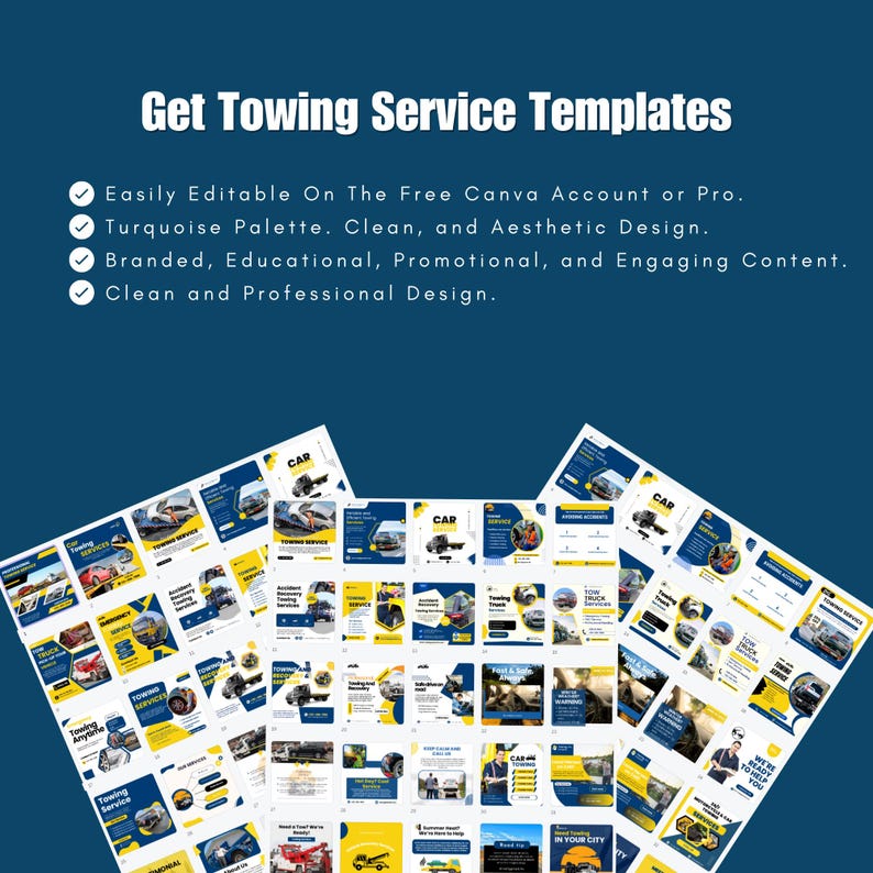 Towing Social Media Templates, Towing Company Instagram Templates ...