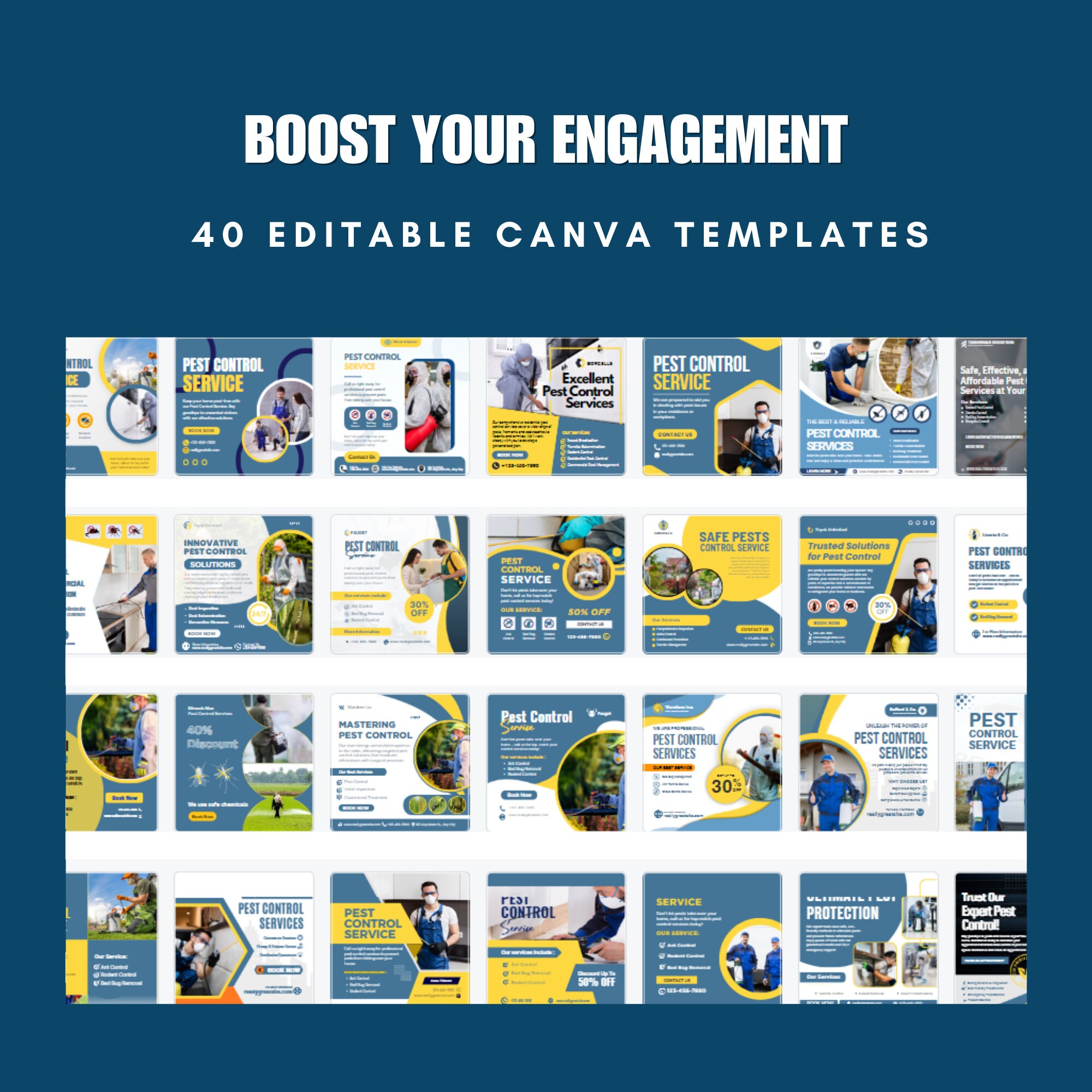 Pest Control Social Media Posts Templates, Pest Control Instagram ...