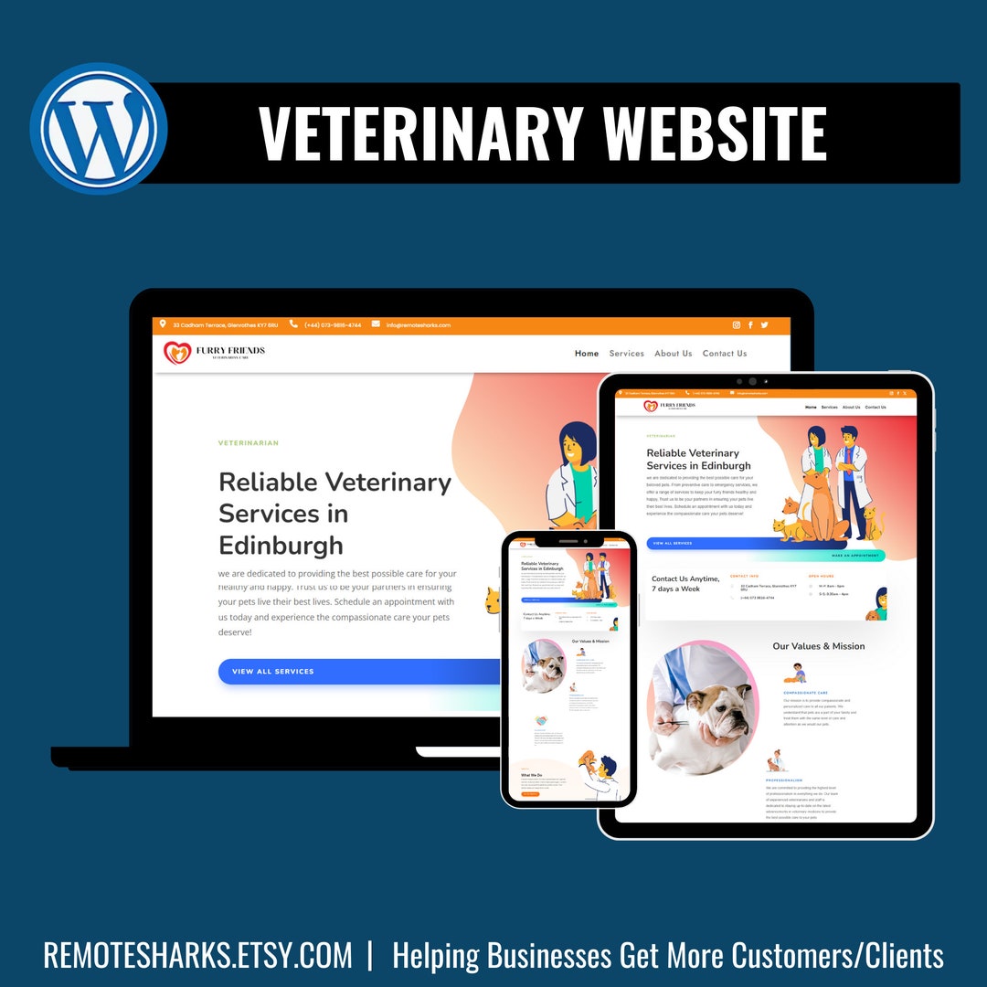 Veterinary Clinic Website Template – Wordpress Divi Theme for Pet Care ...