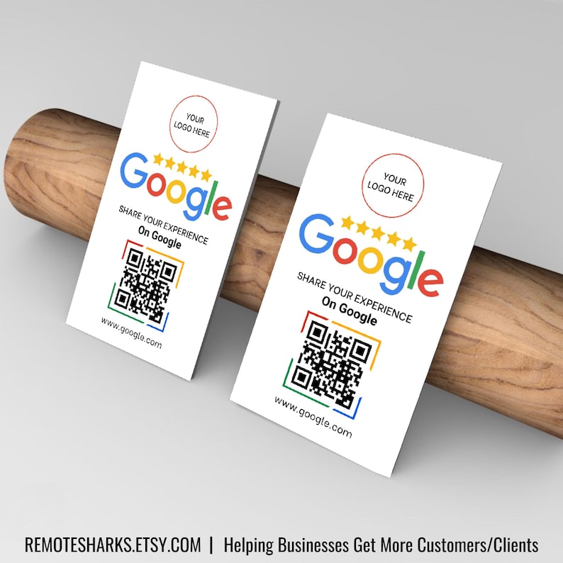 Google Review Card – Editable QR Code Feedback & Rating Sign (canva ...