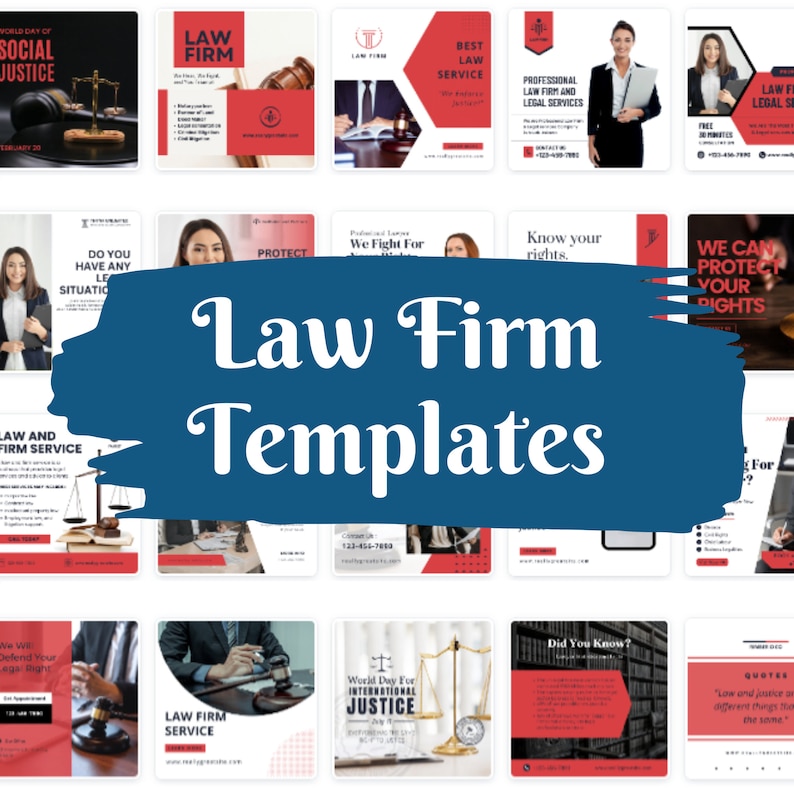 Law Firm Social Media Templates, Law Firm Instagram Templates, Law Firm ...