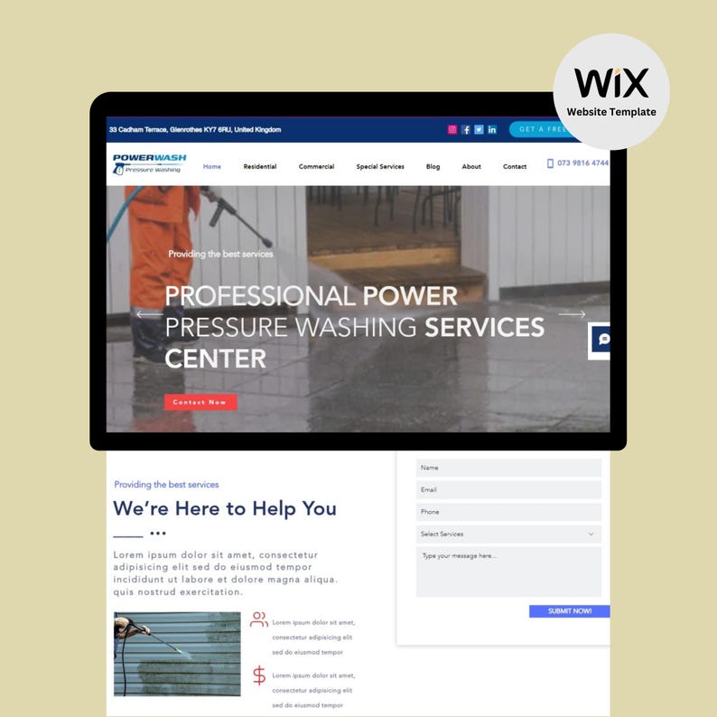 Pressure Washing Wix Website Template – Power Wash and Cleaning Service ...