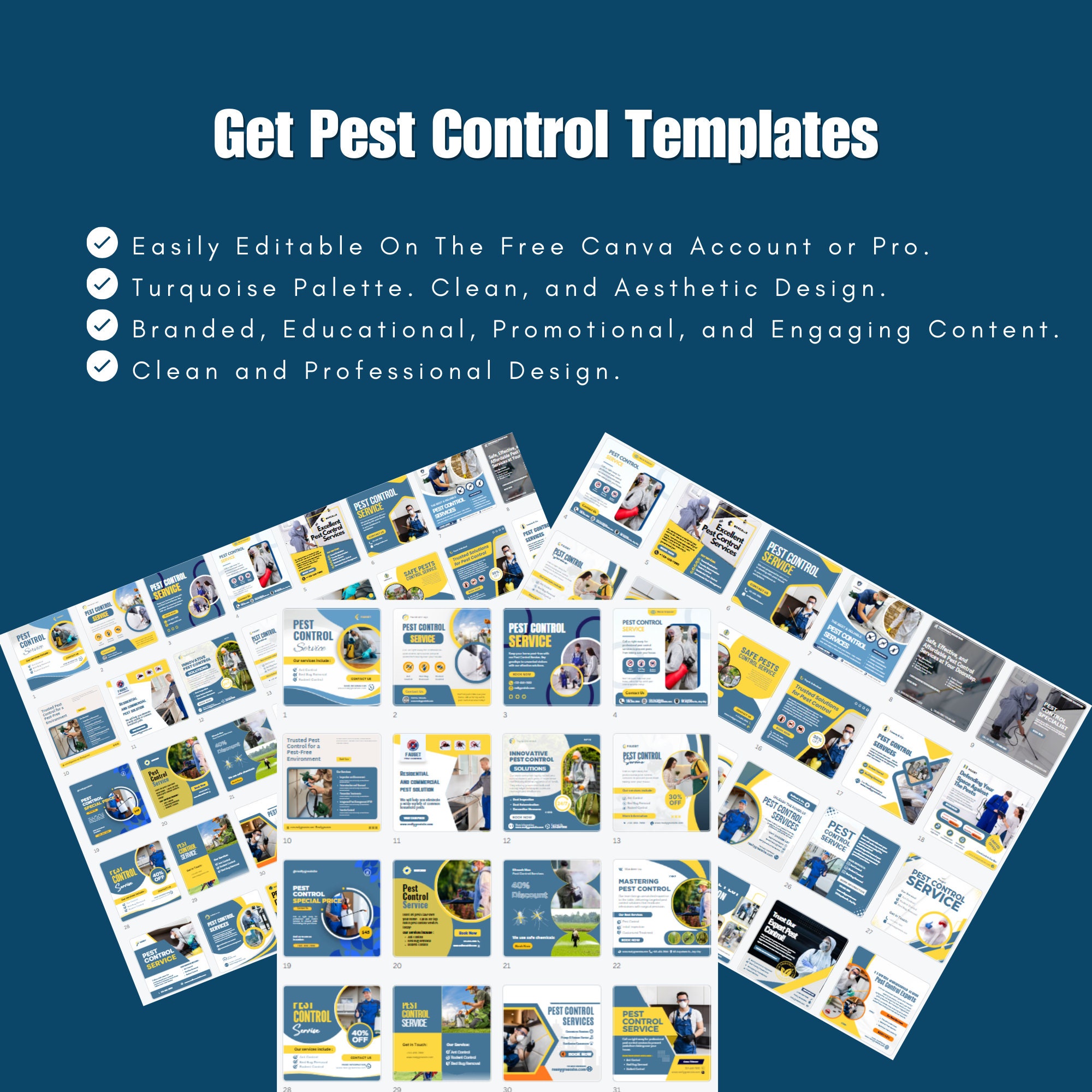 Pest Control Social Media Posts Templates, Pest Control Instagram ...