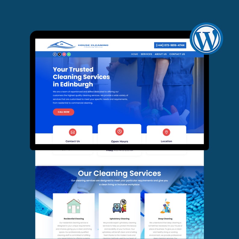 Cleaning Business Website Template, Cleaning Service Website Template ...
