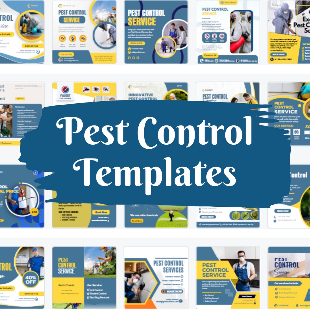 Pest Control Social Media Posts Templates, Pest Control Instagram ...