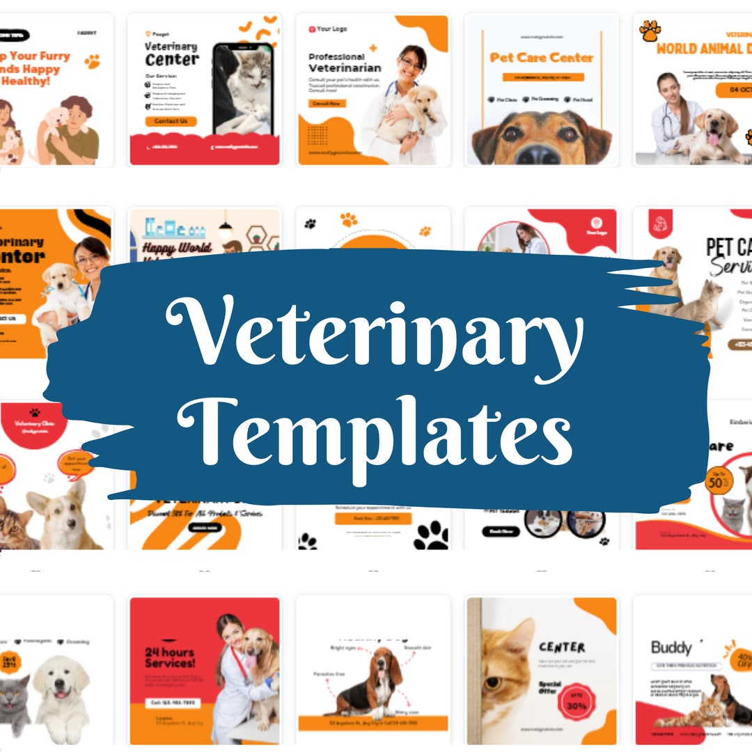 Veterinary Social Media Templates – Editable Canva Designs for ...