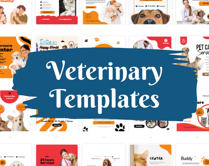 Veterinary Social Media Templates – Editable Canva Designs for ...
