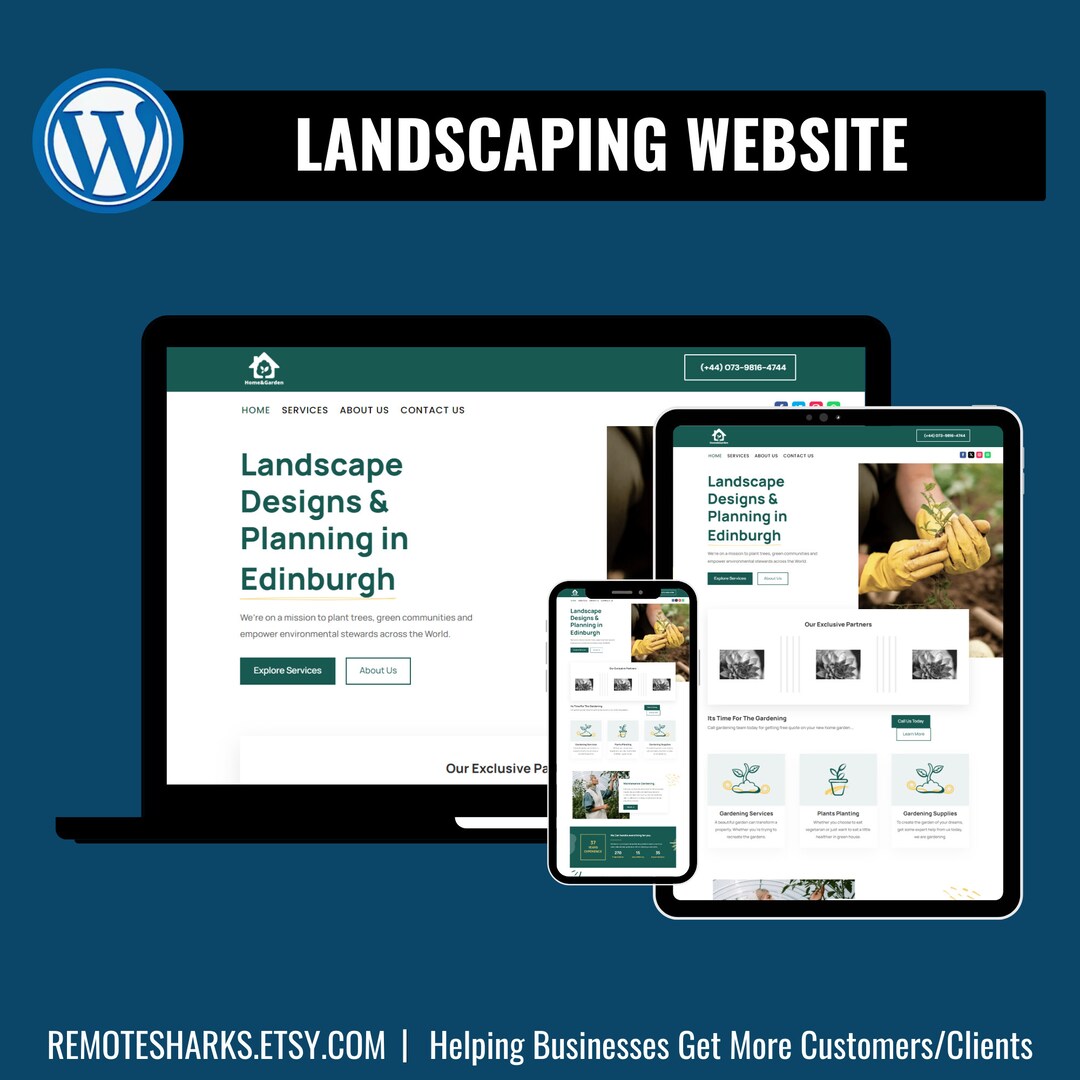 Landscaping Company Website Template for Wordpress – Divi Theme With ...