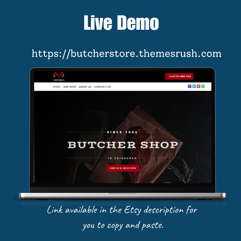 Butcher Website Template, Meat Website Template, Meat Shop Website ...
