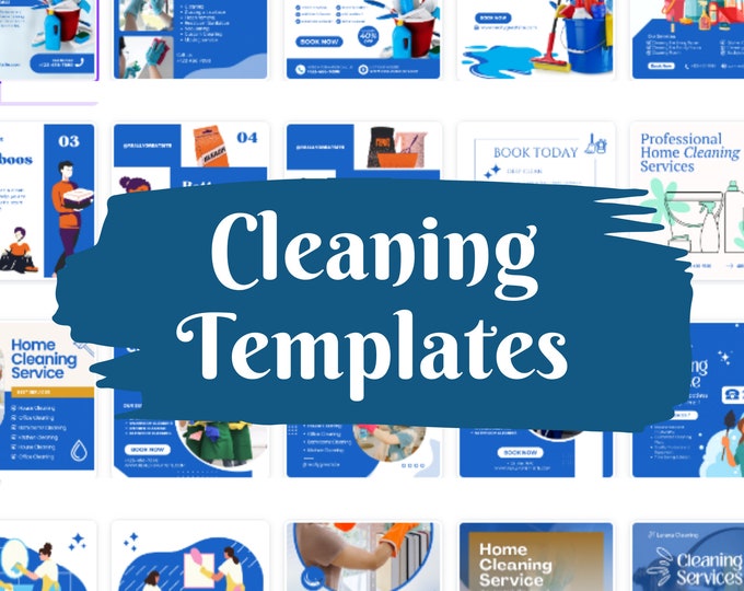 Cleaning Business Social Media Templates – Canva Designs for Instagram ...