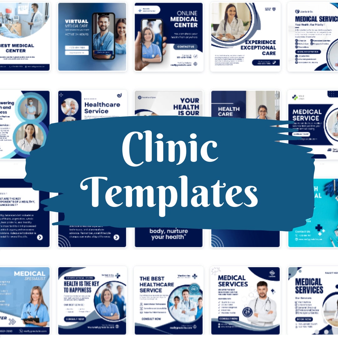 Healthcare Clinic Social Media Templates – Canva Designs for Instagram ...