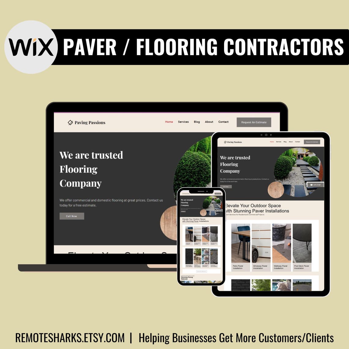 Flooring Company Website Template for Wix – Floor Installer ...